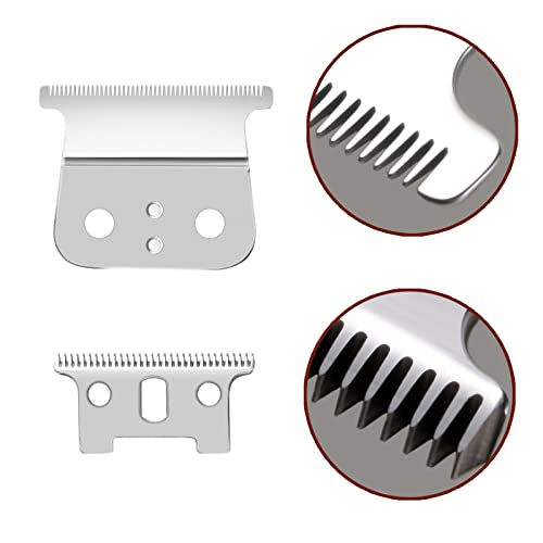 T Outliner Replacement Blades Compatible with Andis T Outliner/Andis Gtx/Andis Blackouts/Andis T-outliner Cordless/corded, including 2 packs Sliver T Blades & 4 packs Black Combs