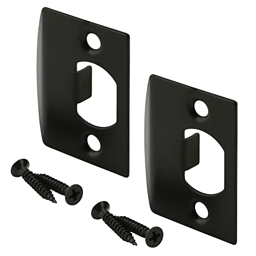 Prime-Line E 2793 Latch Strike Plate, Matte Black