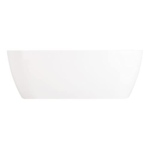 Signature Hardware 948060-59 Ocala 59" Free Standing Solid Surface Soaking Tub with Integrated Drain and Overflow