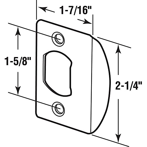 Prime-Line E 2793 Latch Strike Plate, Matte Black