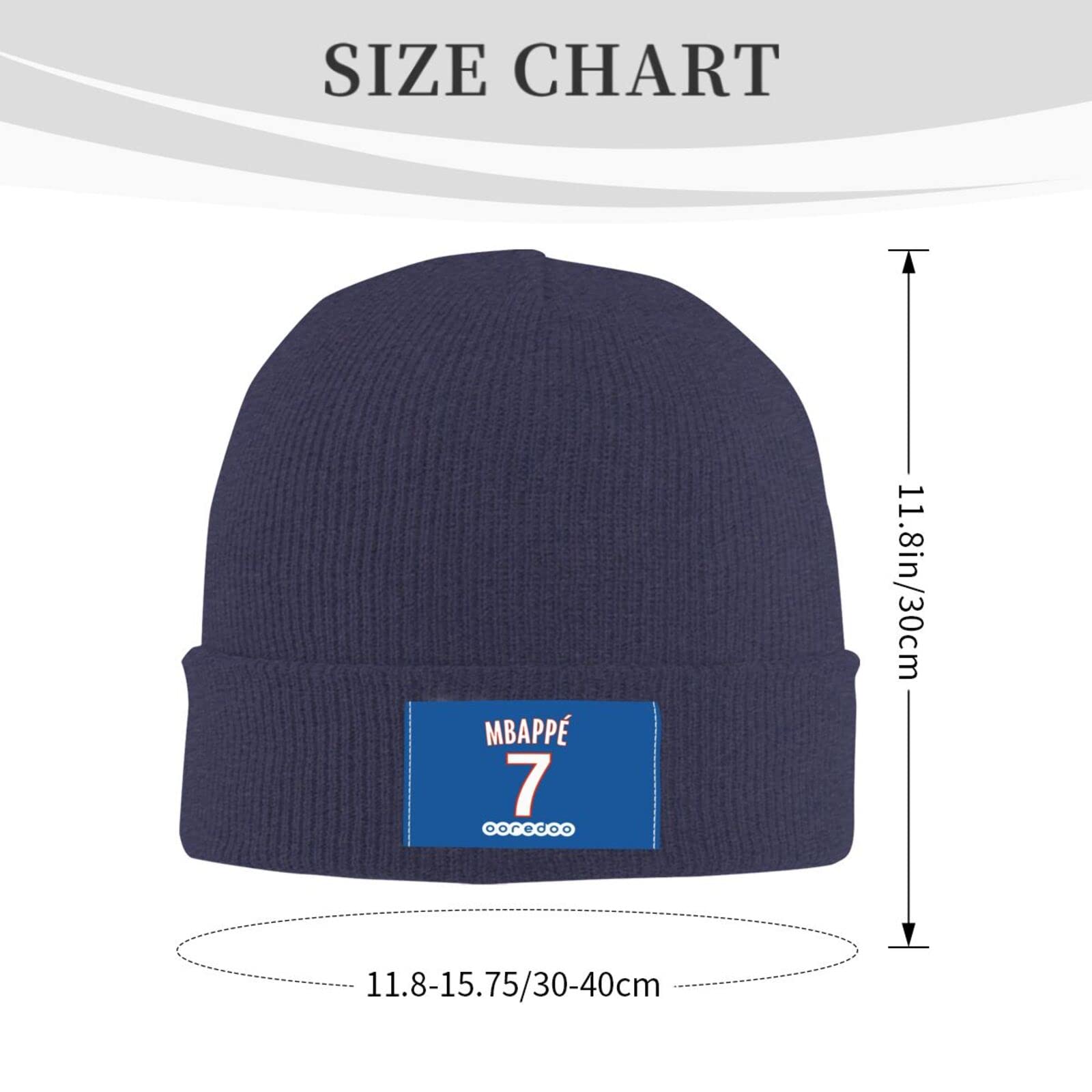Paris PSG #7 Mbappe 2021 Adult Knit Hats Casual Unisex Beanie Hat Cap,Balaclava,Half Balaclava Navy Blue