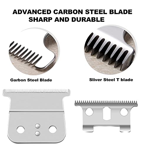 3 Pack Replacement Blades Compatible with T Outliners Trimmer，Compatible with andis GTX/GTO ，Suitable for Hair Clippers Model #04710/04521, Silver