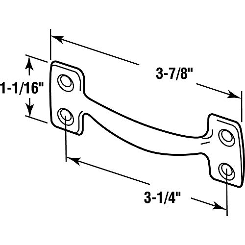 Prime-Line F 2817 Sash Lift, 4 inches, Stamp Steel, Brass Plated, (single pack)