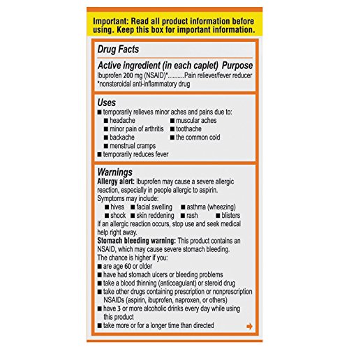 Motrin IB Ibuprofen USP, 200 mg, 100 Count