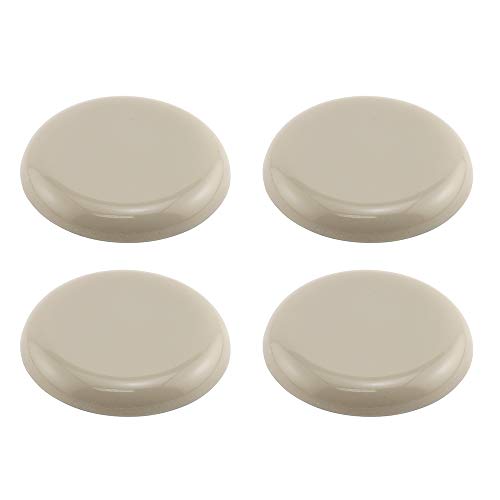 Prime-Line MP75141 1-11/16 inch Round Adhesive Tan Hard Plastic Slider (4-Pack)