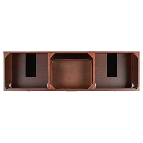 Signature Hardware 952429-RUMB-8 Talyn 72" Free Standing Double Vanity Set with Cabinet, Granite, Marble or Quartz Vanity Top, and Rectangular Undermount Sinks - 8" Faucet Holes
