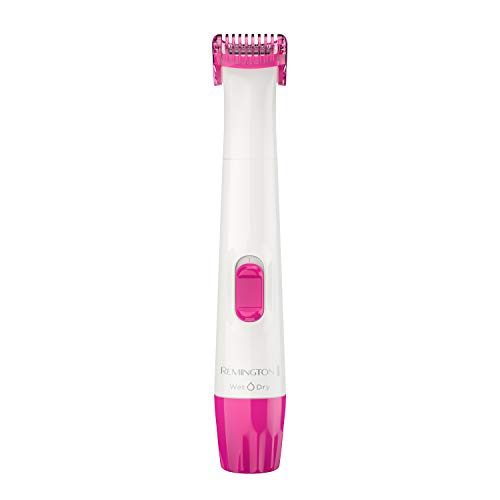 Remington Smooth & Silky Body & Bikini Kit, Cordless bikini trimmer and shaver for women, Waterproof for grooming in the shower, White/Pink