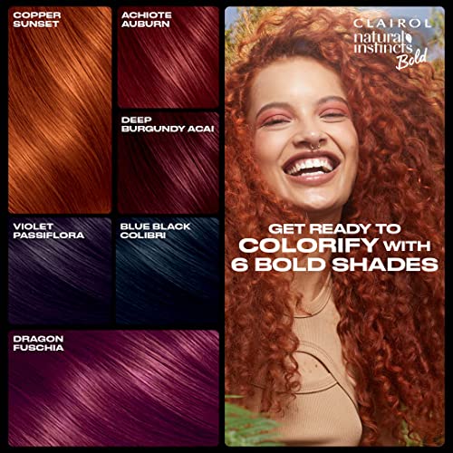 Natural Instincts Bold Permanent Hair Dye, R56 Achiote Auburn Hair Color, Pack of 1