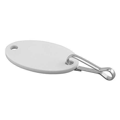 Prime-Line MP66770 ID Key Tags, 2 inch x 1-1/4 inch, Oval Shape, Plastic Tags with Metal Clip (20-Pack)