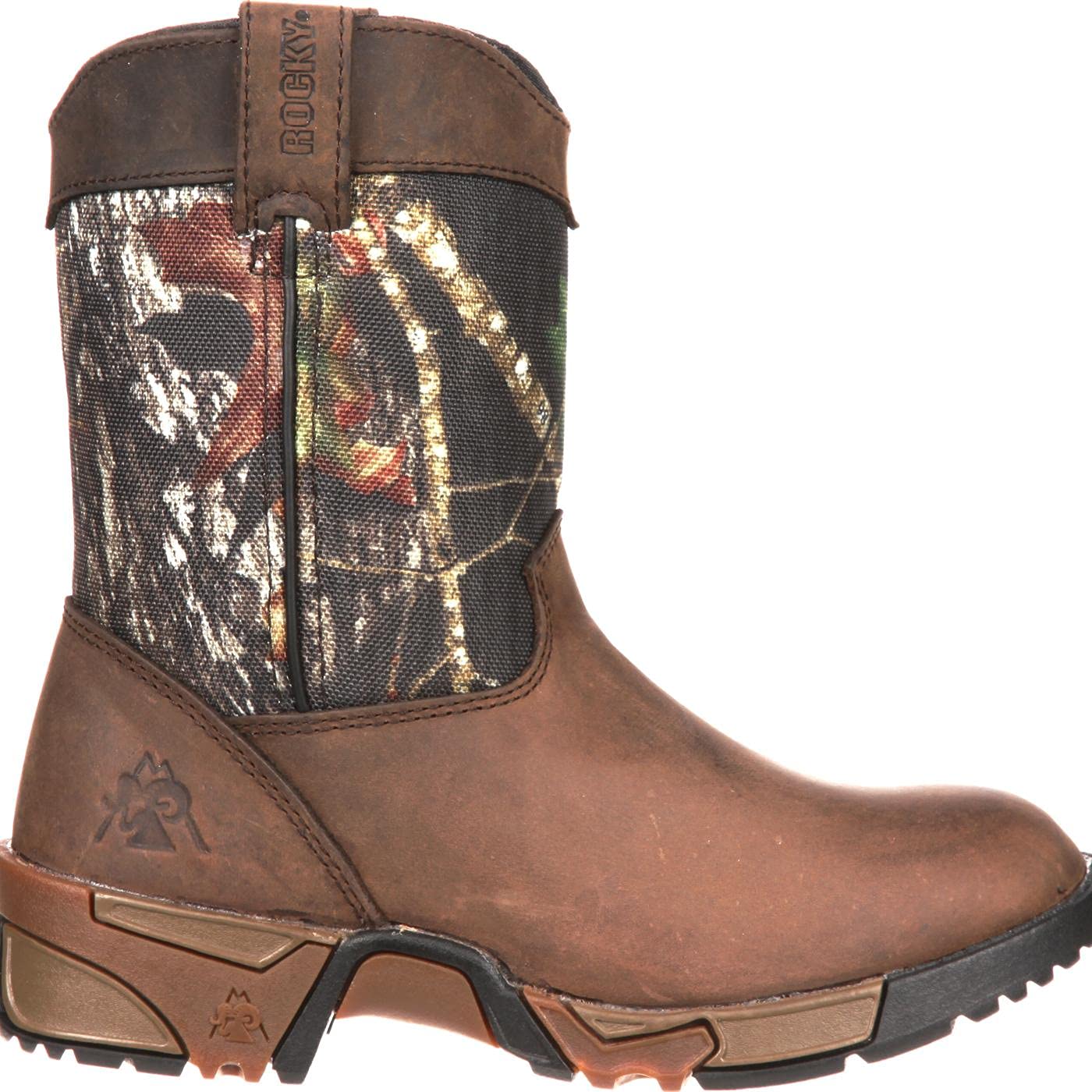 ROCKY Kids' Aztec Wellington Boot, Mossy Oak Break Up Infinity, Size 4(M)