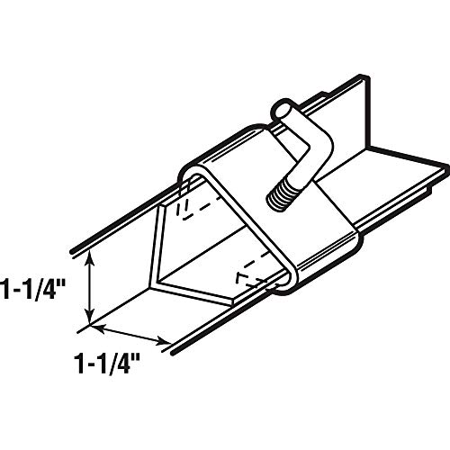 Prime-Line U 11310 Bed Frame Rail Clamp Kit, Fits 1 inch and 1-1/4 inch Frames, Steel Construction, Zinc Plated, 2 Sets