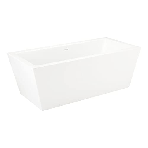 Signature Hardware 920511-71-I Eaton 71" Acrylic Soaking Freestanding Tub with Integrated Drain, Overflow and Foam Insulation