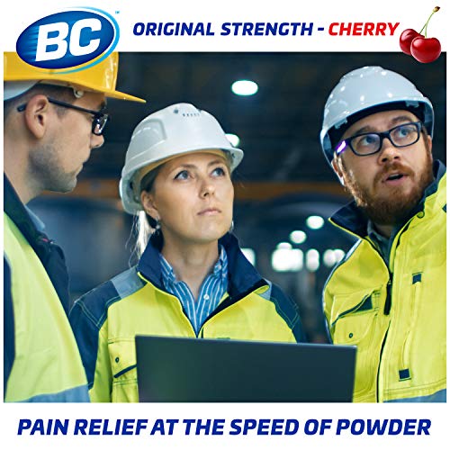 BC Powder Pain Reliever, Cherry Flavor Aspirin Dissolve Packs, 24 Count Powder Packets, 2 Pack