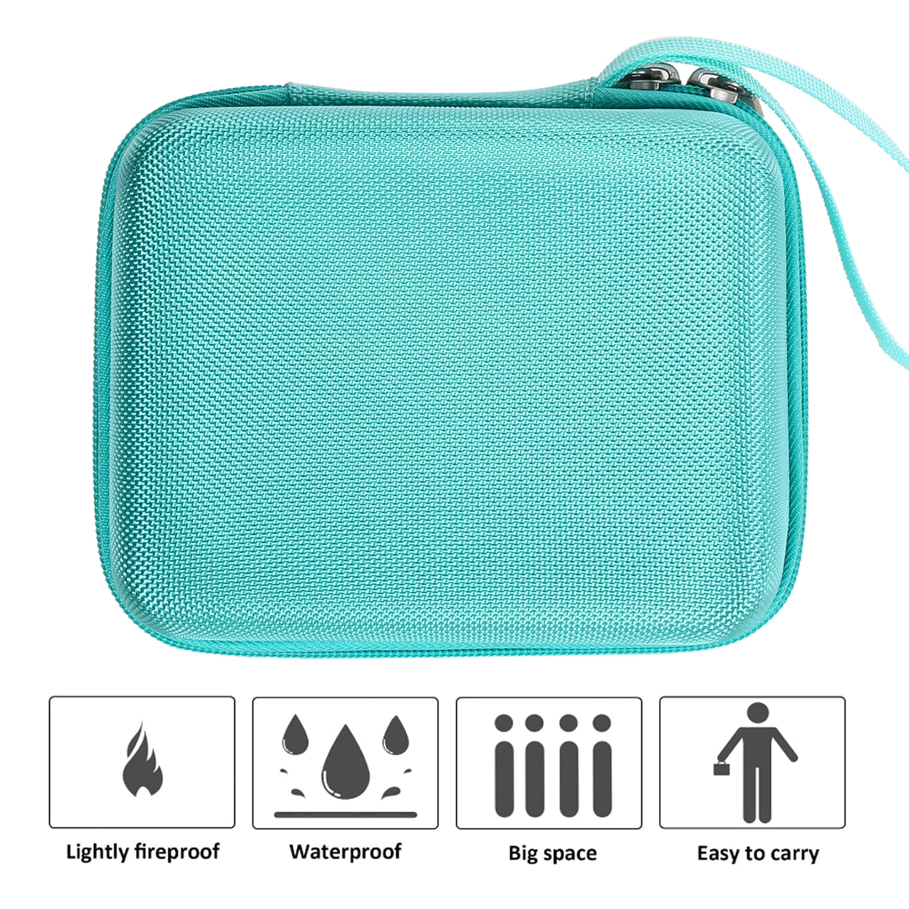 khanka Hard Travel Case Replacement for Phomemo M04S Portable Thermal Printer, Bluetooth Label Printer, Case Only (Teal)