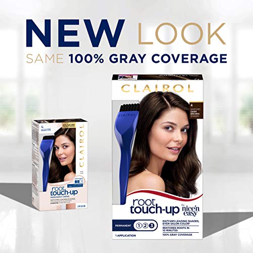 Clairol Root Touch-Up by Nice'n Easy Permanent Hair Dye, 4G Dark Golden Brown Hair Color, Pack of 1