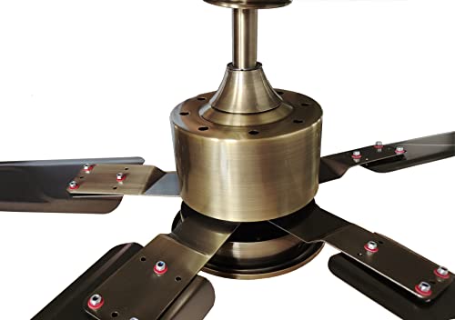 Outdoor Solar Bronze Ceiling Fan with Remote Control