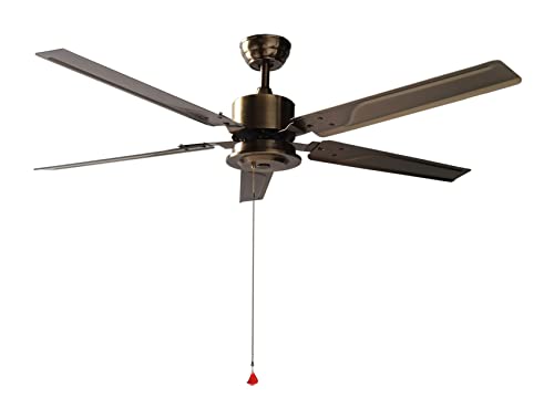 Outdoor Solar Bronze Ceiling Fan with Remote Control