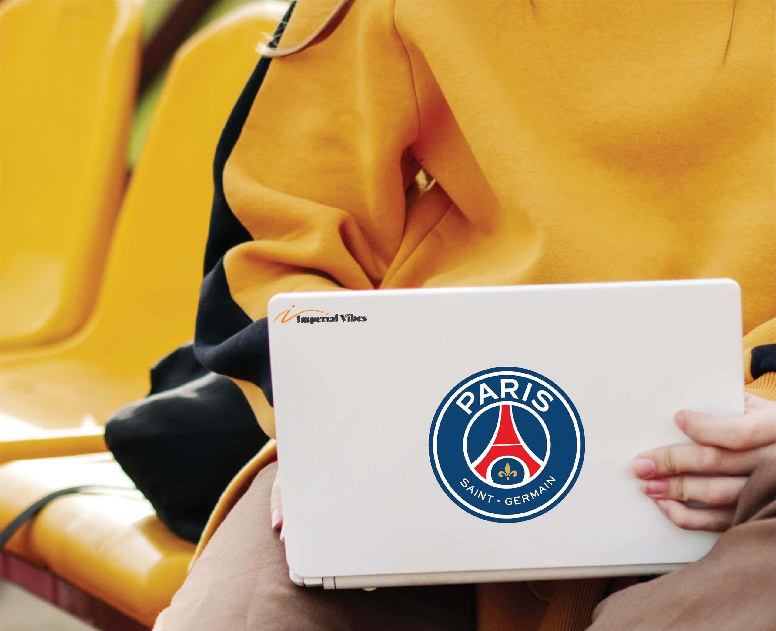 IMPERIAL VIBES – Paris St Germain Sticker – Vinyl Decal for Car, Truck, and Van – Removable Indoor & Outdoor Use for Laptop Sticker – Waterproof Decal for Window and Travel Bag – (Pack of 2) Imp 36