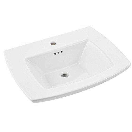 American Standard 445001.02 Edgemere Bathroom Console Table Top-Center Hole Only, White
