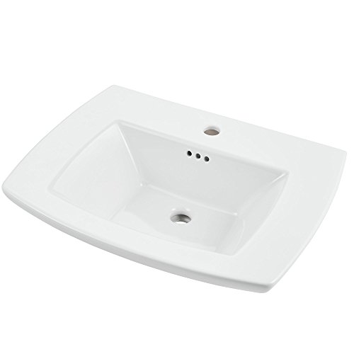 American Standard 445001.02 Edgemere Bathroom Console Table Top-Center Hole Only, White