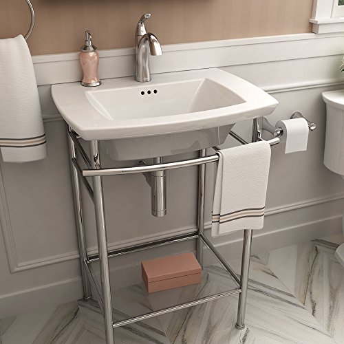 American Standard 445001.02 Edgemere Bathroom Console Table Top-Center Hole Only, White
