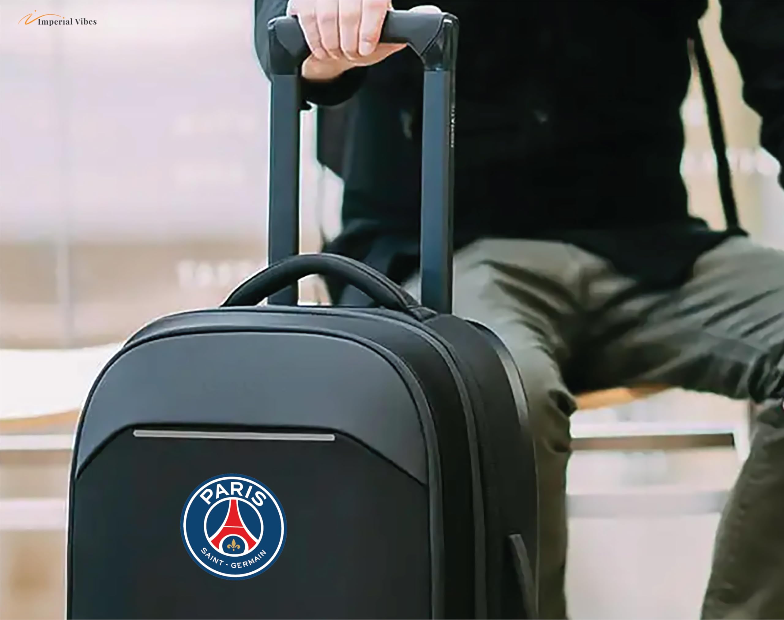 IMPERIAL VIBES – Paris St Germain Sticker – Vinyl Decal for Car, Truck, and Van – Removable Indoor & Outdoor Use for Laptop Sticker – Waterproof Decal for Window and Travel Bag – (Pack of 2) Imp 36