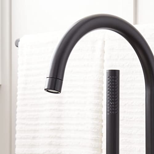 Signature Hardware 951348-LV Lentz Floor Mounted Tub Filler Faucet - Includes Hand Shower