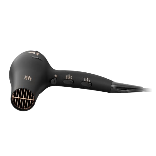 Andis 80750 1875-Watt Tourmaline Ceramic Ionic Salon Hair Dryer with Diffuser, Fast Dry Low Noise Blow Dryer, Travel Hairdryer for Normal & Curly Hair, Soft Grip, Black