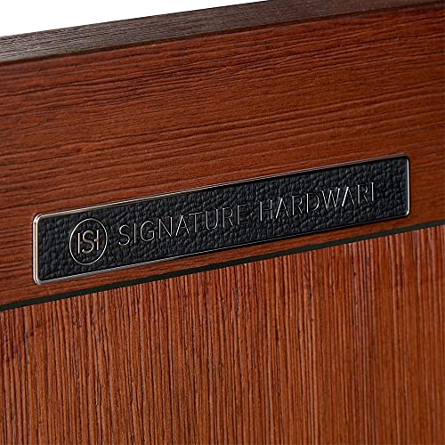 Signature Hardware 953347-60-UM-8 Elmdale 60" Free Standing Double Vanity Set with Mahogany Cabinet, Vanity Top, and Oval Undermount Vitreous China Sink - 8" Faucet Holes