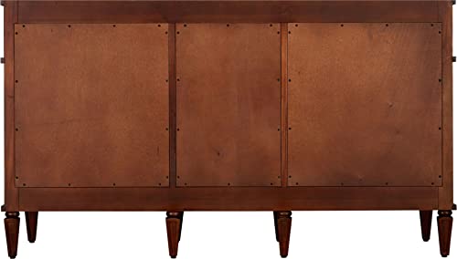 Signature Hardware 953347-60-UM-8 Elmdale 60" Free Standing Double Vanity Set with Mahogany Cabinet, Vanity Top, and Oval Undermount Vitreous China Sink - 8" Faucet Holes