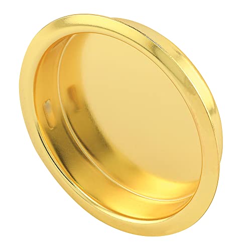 Prime-Line N 7135 1-3/4 inch Solid Brass Closet Door Finger Pull , Gold