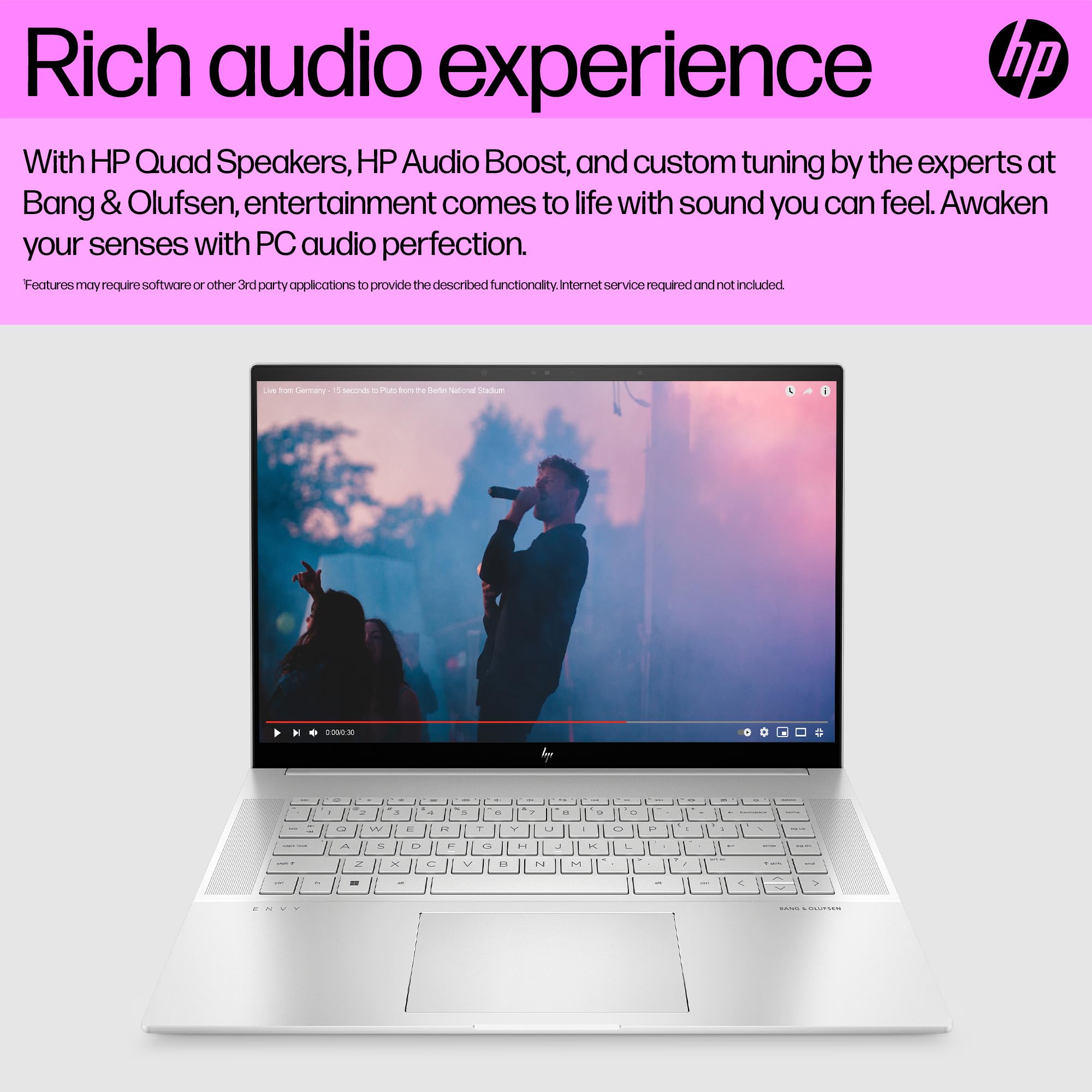 HP Envy 16 16" WQXGA Touchscreen Laptop - 13th Gen Intel Core i9-13900H 14-Core up to 5.40 GHz CPU, 64GB DDR5 RAM, 8TB NVMe SSD, GeForce RTX 4060 8GB GDDR6, Audio by Bang & Olufsen, Windows 11 Pro
