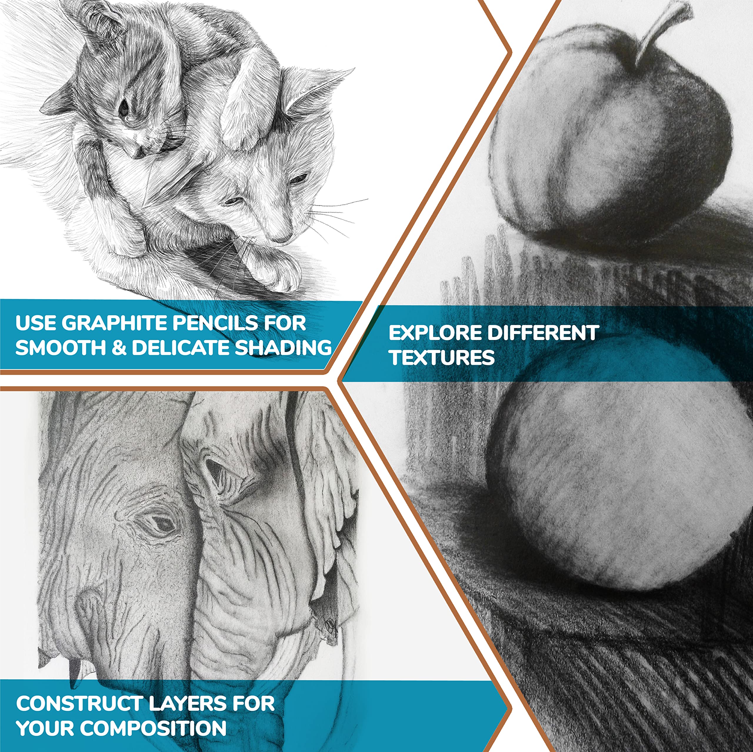 Bellofy 3X Sketch Books, 100 Sheets Each, 9x12 Inches | Perfect for Kids, Beginners & Artists | Drawing Paper for Graphite, Charcoal & More | Great Gift Idea