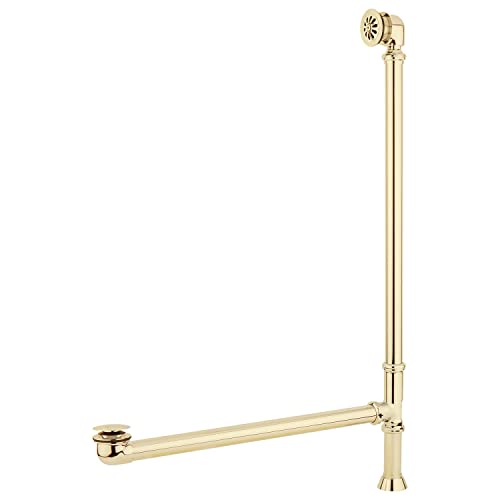 Signature Hardware 946219-72 Lena 72" Cast Iron Soaking Clawfoot Tub with Integrated Drain, Overflow and Imperial Feet