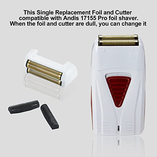 Shaver Replacement Foil and Cutters compatible with Andis 17150, 17155 Replacement Foil and Blades (Golden Foil and Cutters)