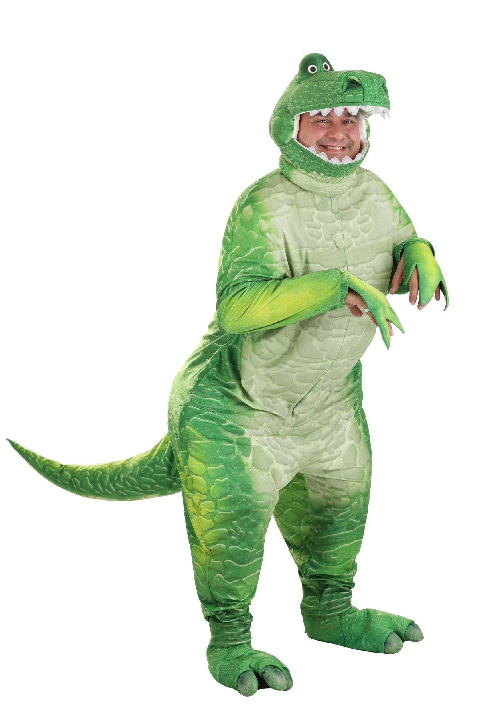 Fun Costumes Plus Size Deluxe Toy Story Rex Costume for Adults 2X Green