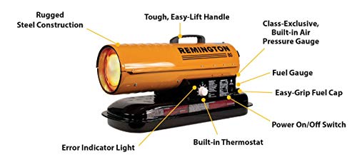 Remington 80,000 BTU Diesel Heater/Kerosene Heater | Makes Great Garage Heater
