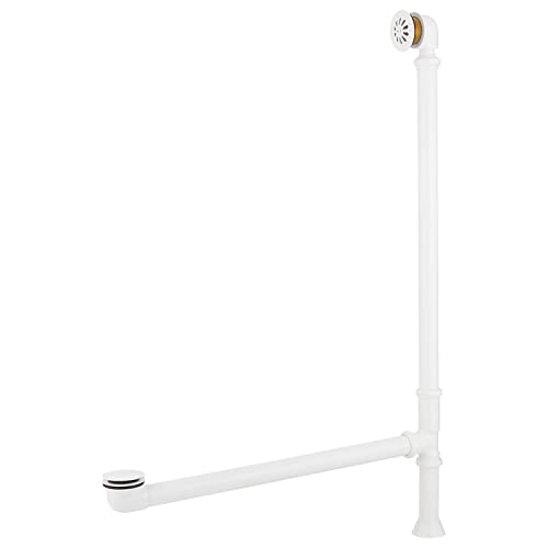 Signature Hardware 946219-72 Lena 72" Cast Iron Soaking Clawfoot Tub with Integrated Drain, Overflow and Imperial Feet