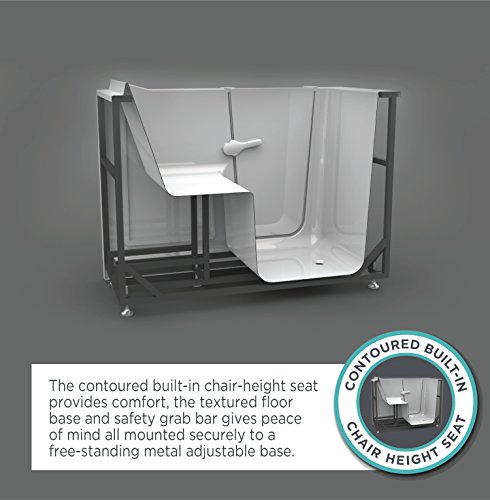 American Standard 2848.109.WLW Gelcoat Whirlpool and Soaking 28"x48" Left Side Door Walk-In Bathtub in White
