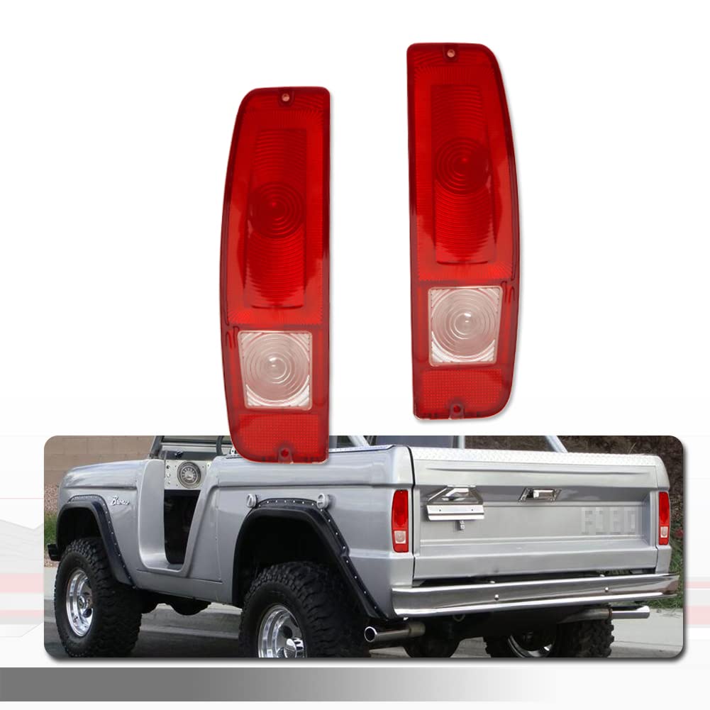 Tonsya For 1967-1972 Ford Styleside F100/250/350 TRUCK,1967-1974 Ford Econoline E100/200/300,1967-1977 Ford Bronco Rear Tail light housing Red housing