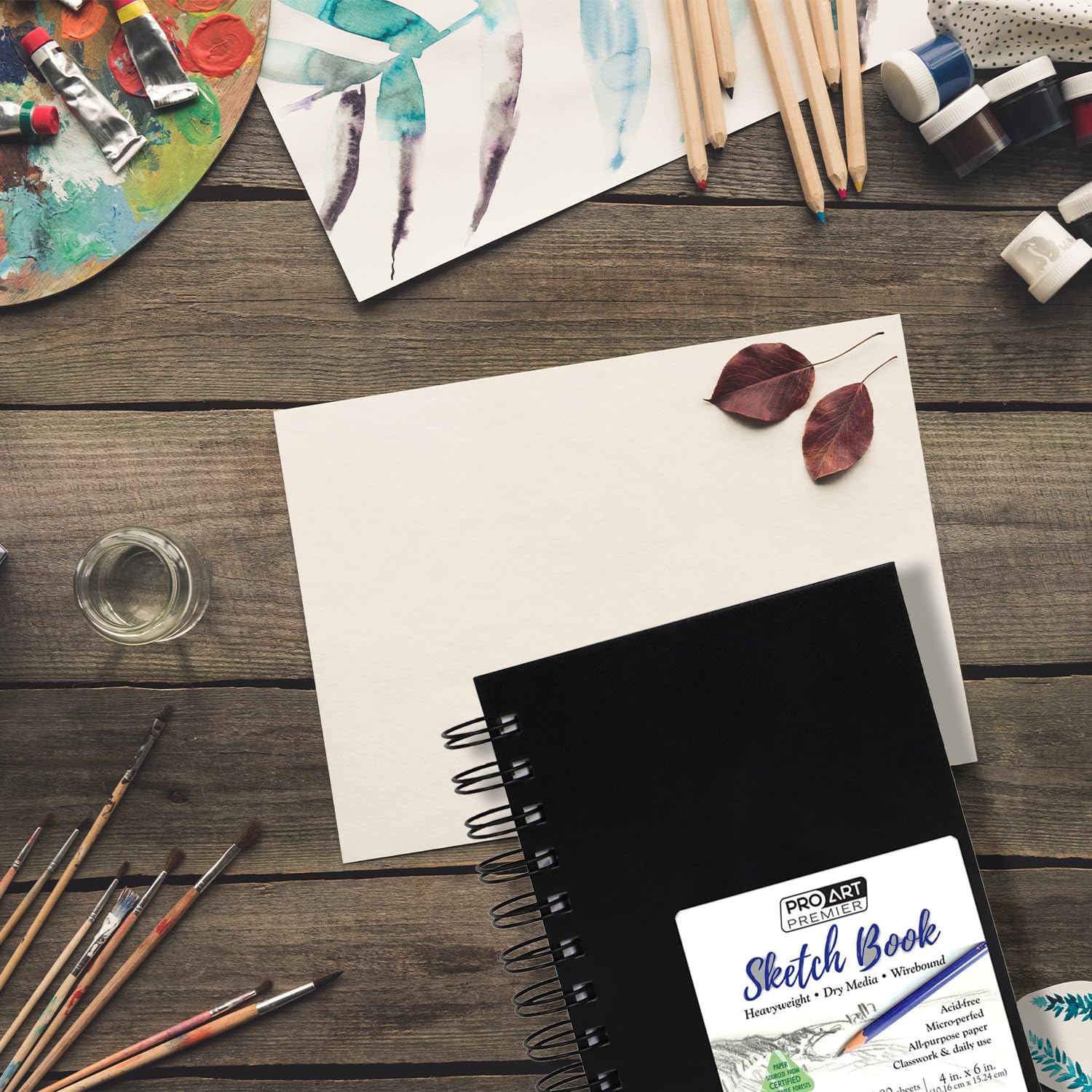Pro Art Premium Sketch Book 4"x6" 80 Sheets, 70#, Wire, Sketch Book, Sketchbook, Drawing Pad, Pad, Drawing Paper, Art Book, Paper, Sketchbook for