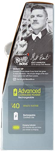 Remington PR1335B R3000 Series Men's Electric Razor with Precision Plus Heads Stubble Attachment Included Black, Black/Blue, 1 Count