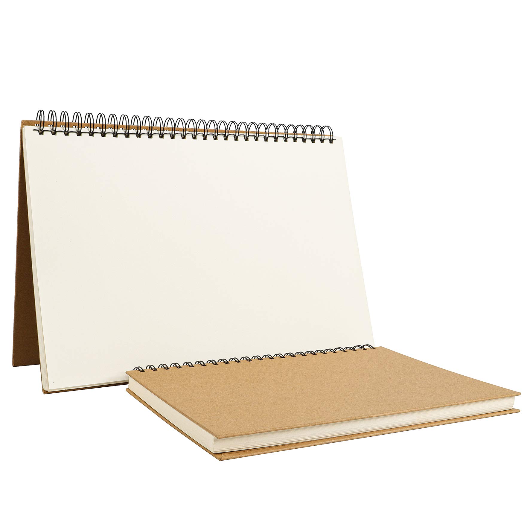 TOP-Pindu Spiral Sketchbook Pad, Blank Scrapbook, Art Drawing Book, 120 Pages/ 60 Sheets 140gsm (A4)