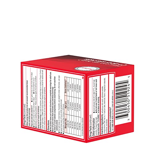 Tylenol Children's Chewables with 160 mg Acetaminophen, Pain Reliever & Fever Reducer for Kids' Cold + Flu Symptoms, Headache, Sore Throat & Toothache, Aspirin-Free, Bubble Gum, 24 ct