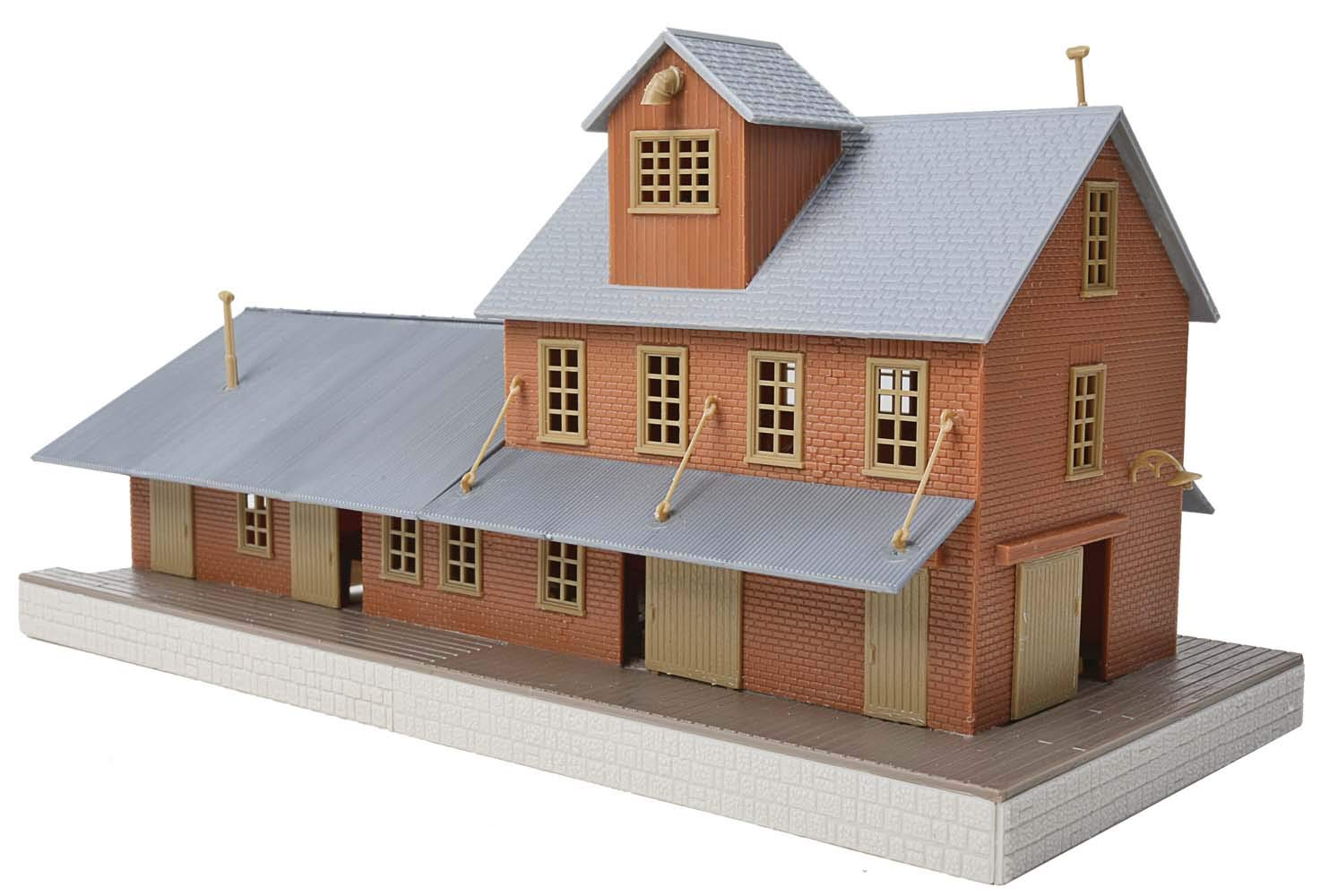 Walthers Trainline HO Scale Model Brick Freight House Kit