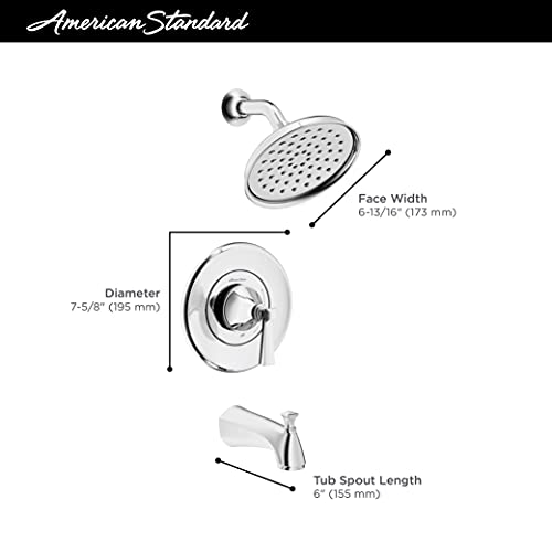 American Standard Rumson Single-Handle 1-Spray Tub and Shower Faucet with 1.8 GPM in Matte Black (Valve Included)