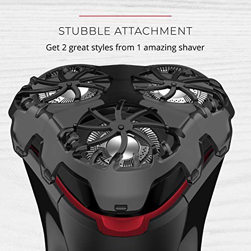 Remington PR1335B R3000 Series Men's Electric Razor with Precision Plus Heads Stubble Attachment Included Black, Black/Blue, 1 Count