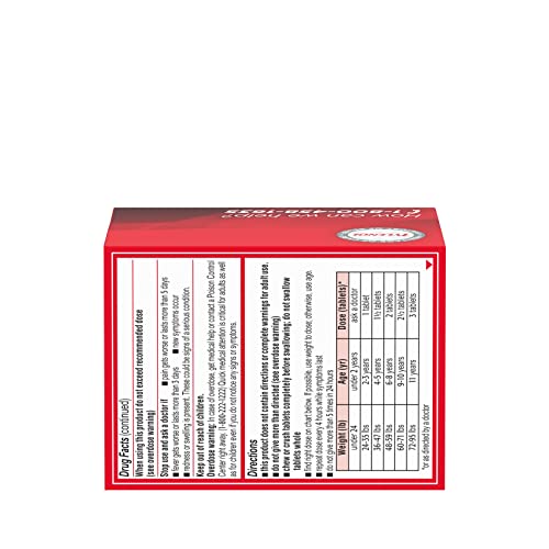 Tylenol Children's Chewables with 160 mg Acetaminophen, Pain Reliever & Fever Reducer for Kids' Cold + Flu Symptoms, Headache, Sore Throat & Toothache, Aspirin-Free, Bubble Gum, 24 ct