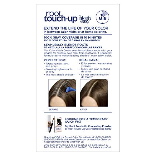 Clairol Root Touch-Up by Nice'n Easy Permanent Hair Dye, 5A Medium Ash Brown Hair Color, Pack of 1
