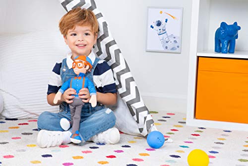 Blippi Bendable Plush Doll, 16” Tall Featuring SFX - Squeeze The Belly to Hear Classic catchphrases - Fun, Educational Toys for Babies, Toddlers, and Young Kids